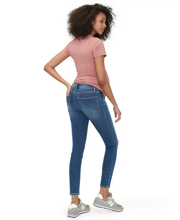 Hatch Collection Slim Maternity Jean - Blue