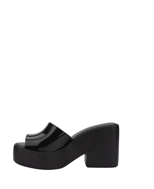 Melissa Posh Ad Slip-on Platform High Heel Sandals - Black