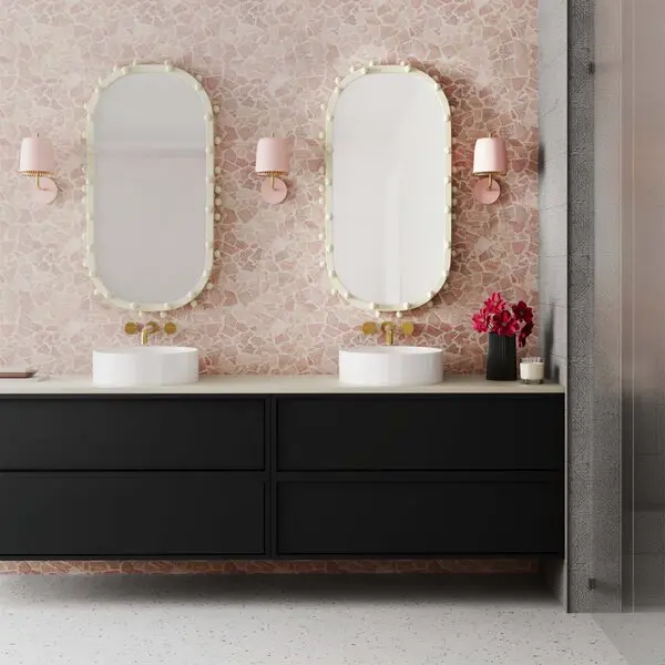 TOV FURNITURE Bubbles Oval Wall Mirror - Ivory