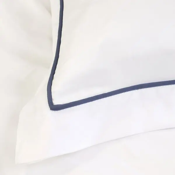 POM POM AT HOME Sheena Sateen Euro Sham - Navy