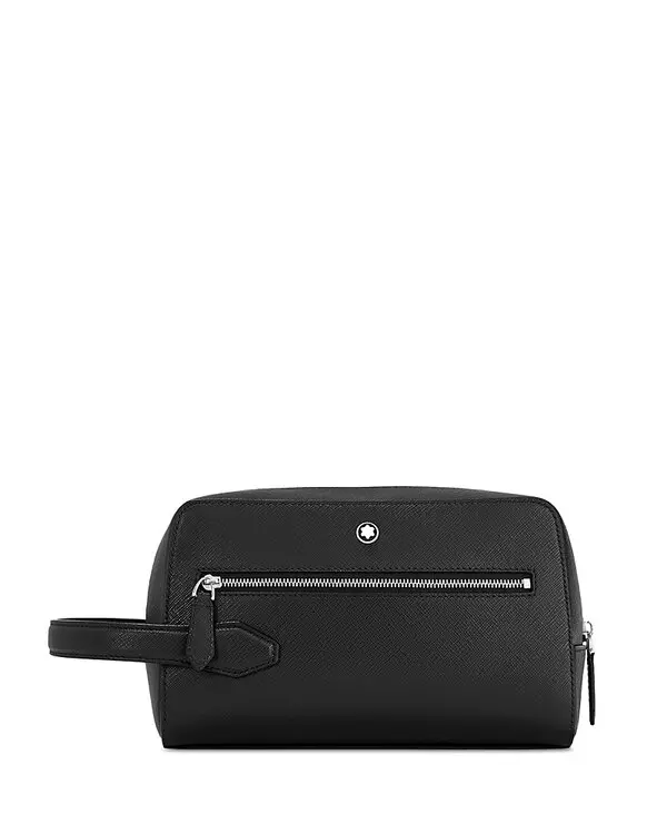 Montblanc Sartorial Leather Wash Bag - Black