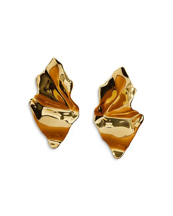 Alexis Bittar Crumpled Earrings - Gold
