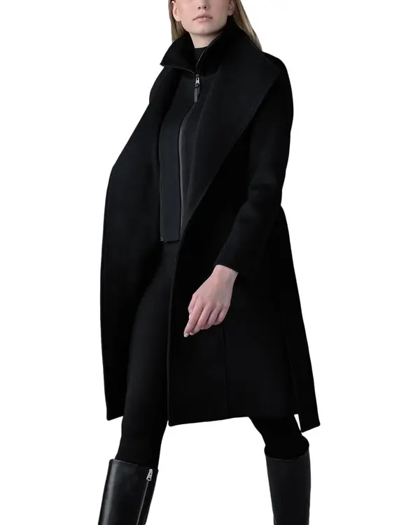 Mackage Norita Belted Wool Coat - Black