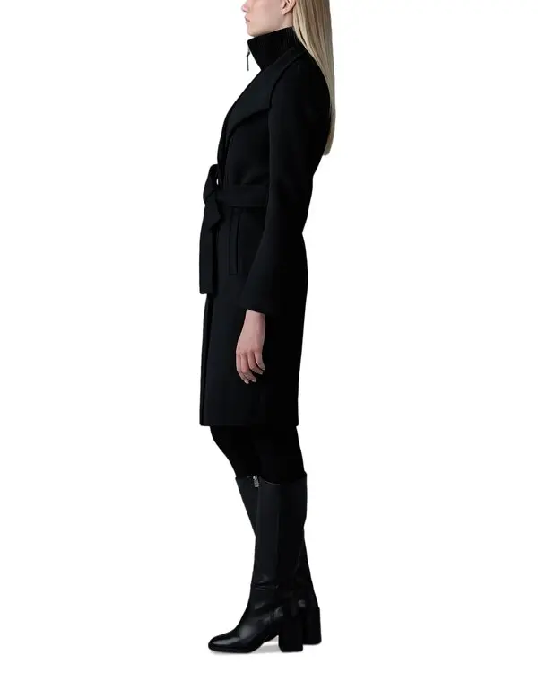 Mackage Norita Belted Wool Coat - Black
