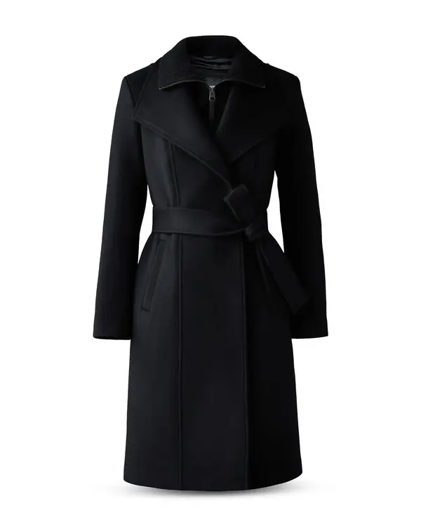 Mackage Norita Belted Wool Coat - Black