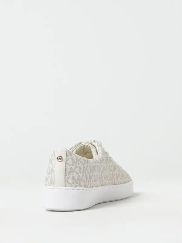 Michael Kors Michael Keaton Sneakers In Coated Cotton With All-over Mk Monogram
