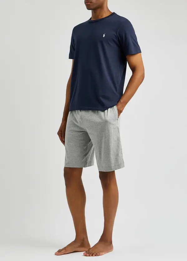 Polo Ralph Lauren Logo-embroidered Cotton Shorts - Grey