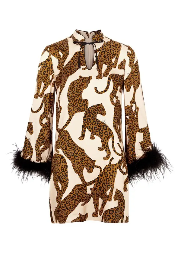 KITRI Carlotta -print Satin Mini Dress