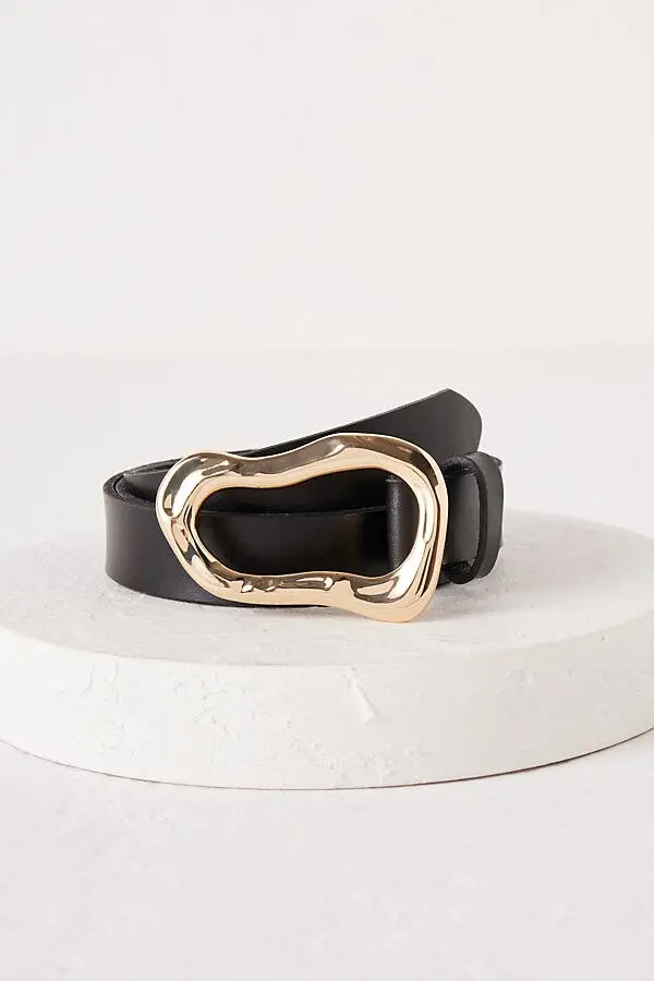 Anthropologie Structural Buckle Belt In Black - 25% Off  display picture 3