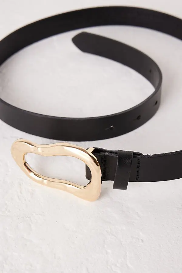 Anthropologie Structural Buckle Belt In Black - 25% Off  display picture 1
