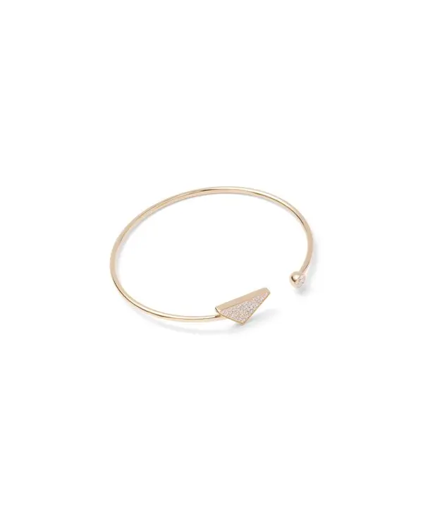 Prada Eternal Gold Bangle Bracelet With Diamonds - Gold/silver