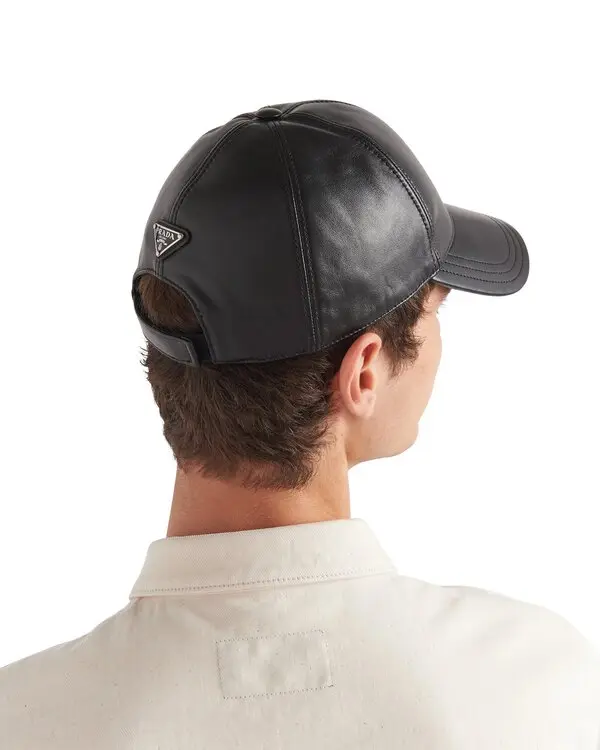 Prada Nappa Leather Baseball Cap