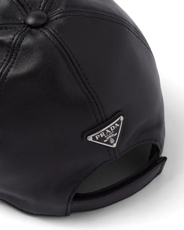 Prada Nappa Leather Baseball Cap