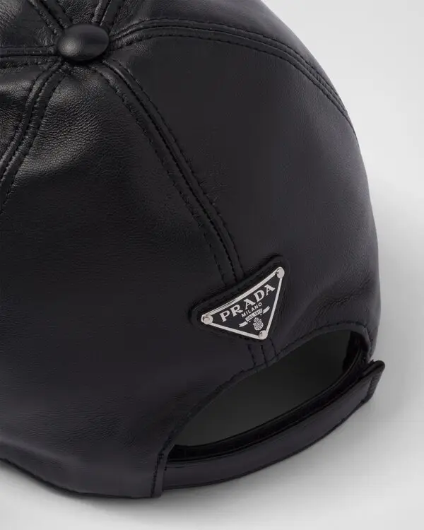 Prada Nappa Leather Baseball Cap