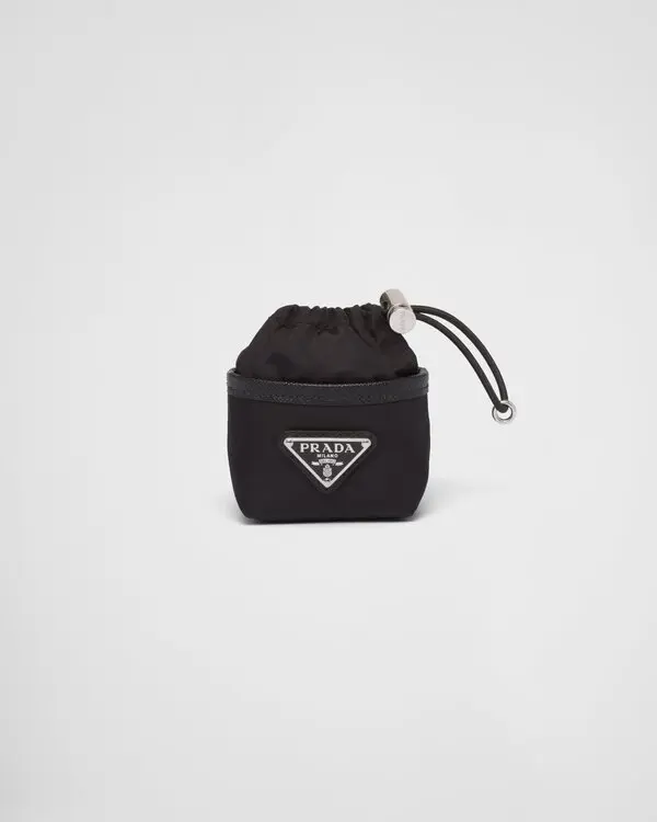 Prada Re-nylon Mini Pouch Keychain Charm - Black