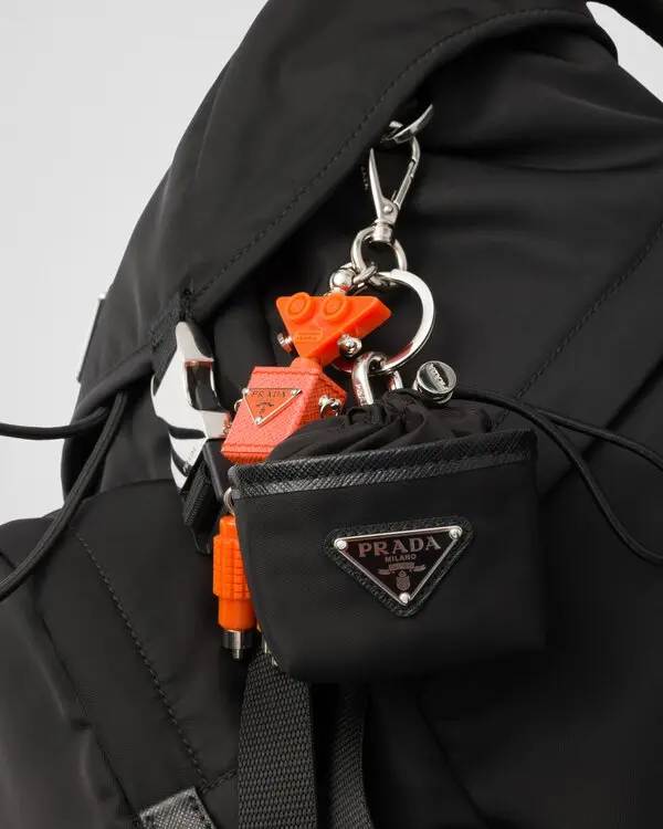 Prada Re-nylon Mini Pouch Keychain Charm
