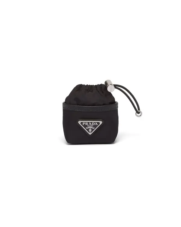 Prada Re-nylon Mini Pouch Keychain Charm - Black
