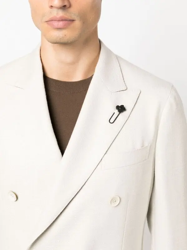 LARDINI Peak-lapel Double-breasted Blazer