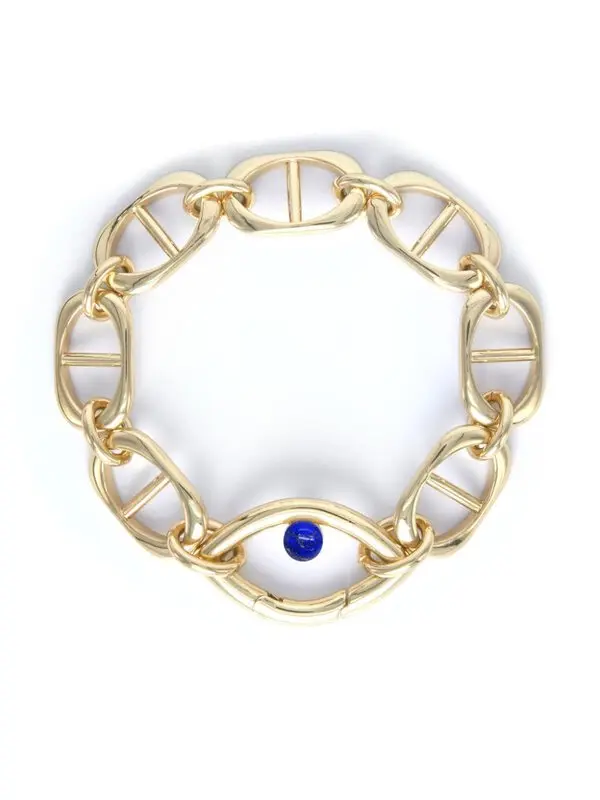 CAPSULE ELEVEN Lapis Lazuli Link Bracelet - Gold