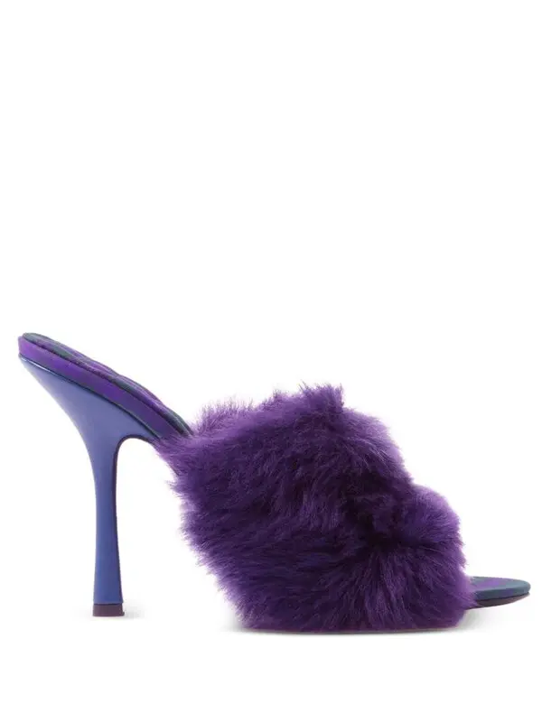 Burberry Minnie 115mm Shearling Mules
