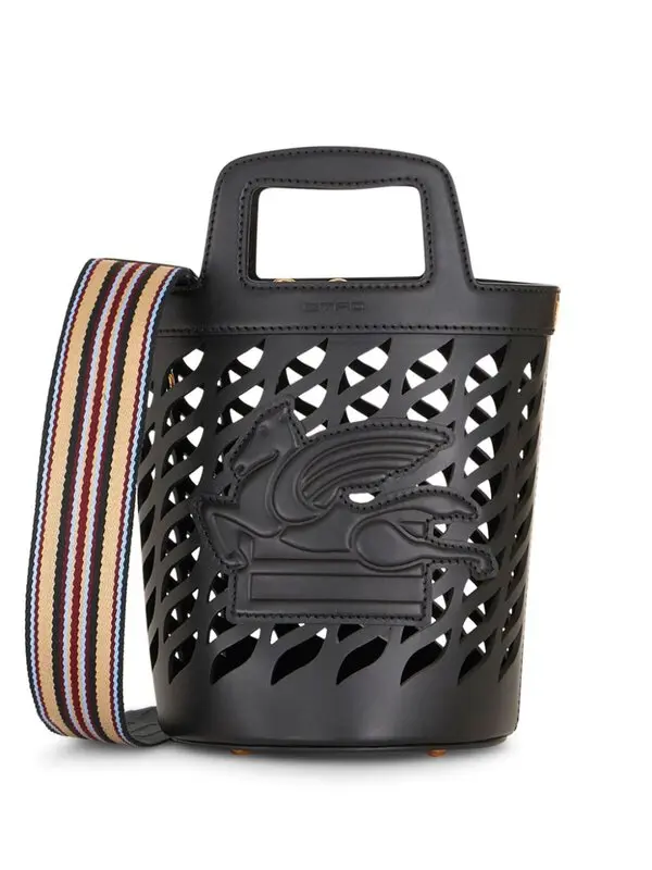 Etro Coffa Leather Bucket Bag - Black