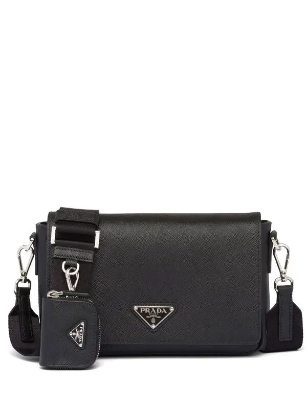 Prada Saffiano Leather Shoulder Bag - Black