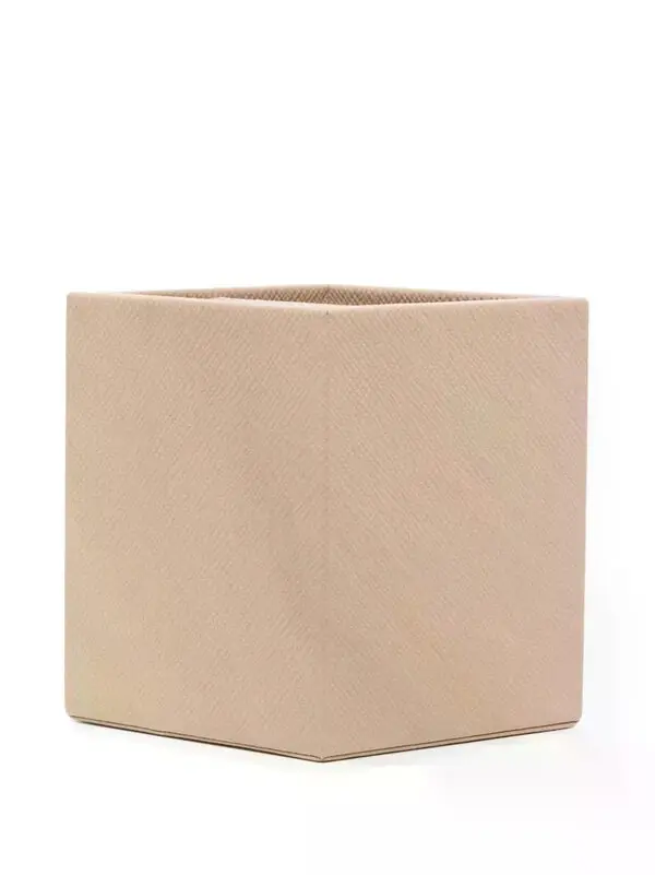 Smythson Logo-print Leather Pencil Holder