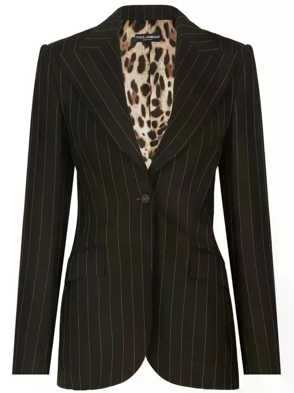 Dolce & Gabbana Single-breasted Striped Blazer - Brown