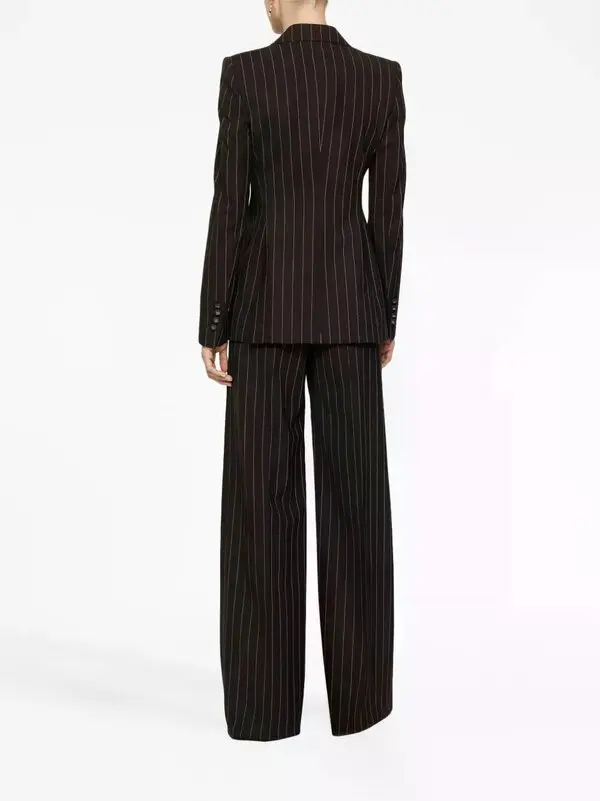 Dolce & Gabbana Single-breasted Striped Blazer - Brown