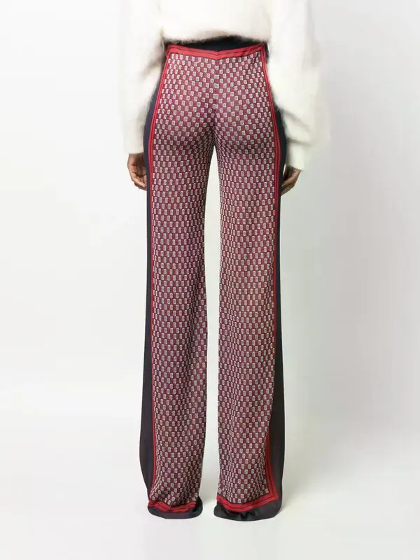 Balmain Monogram-print Knitted Trousers