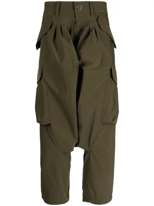 FUMITO GANRYU Drop-crotch Cargo Trousers