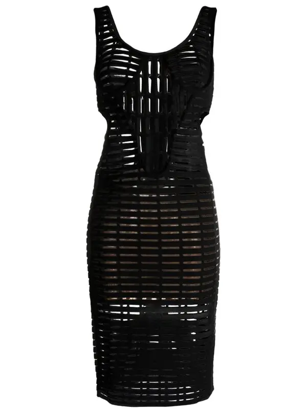 GENNY Cut-out Midi Dress - Black