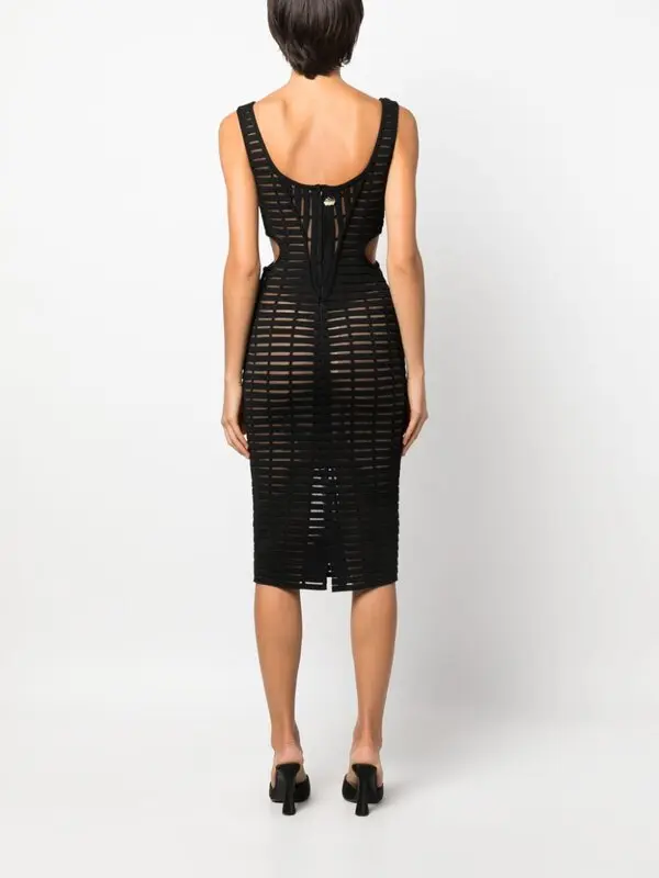 GENNY Cut-out Midi Dress - Black