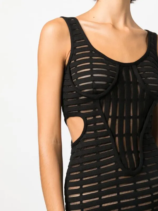 GENNY Cut-out Midi Dress - Black