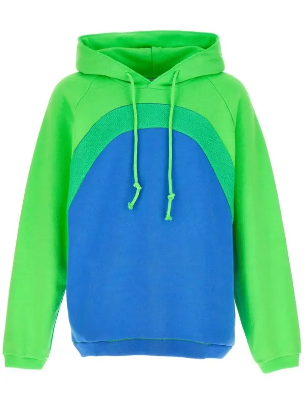 ERL Rainbow Bouclé Cotton Hoodie - Blue