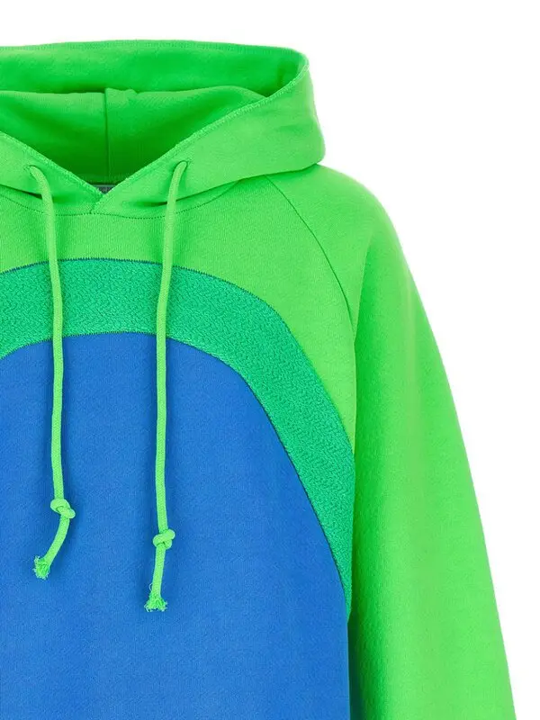 ERL Rainbow Bouclé Cotton Hoodie - Blue