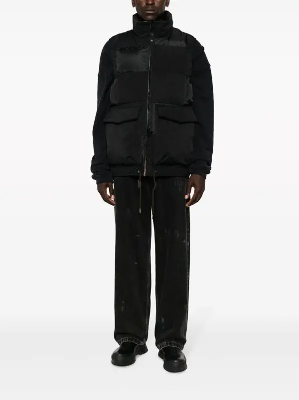 Sacai Suede Panel Padded Gilet