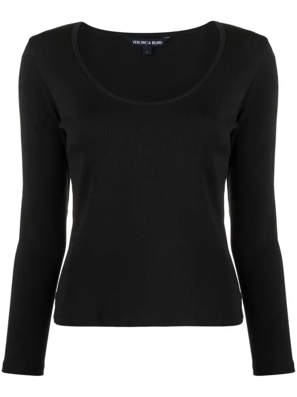 Veronica Beard Calabra Fine-ribbed T-shirt