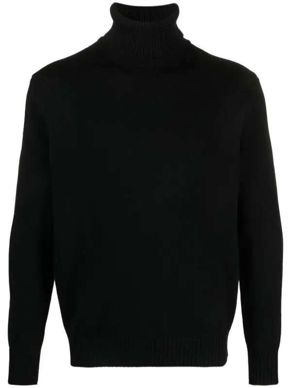 BALLANTYNE Roll-neck Wool Jumper - Black