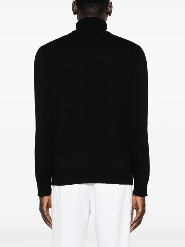 BALLANTYNE Roll-neck Wool Jumper - Black