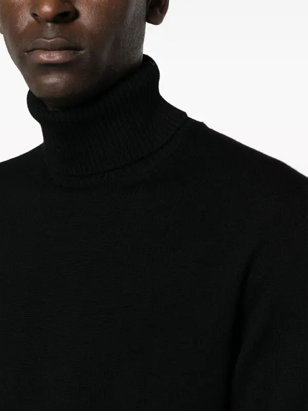 BALLANTYNE Roll-neck Wool Jumper - Black