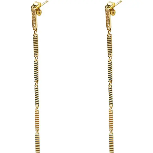 Argento Vivo Linear Drop Earrings - Gold