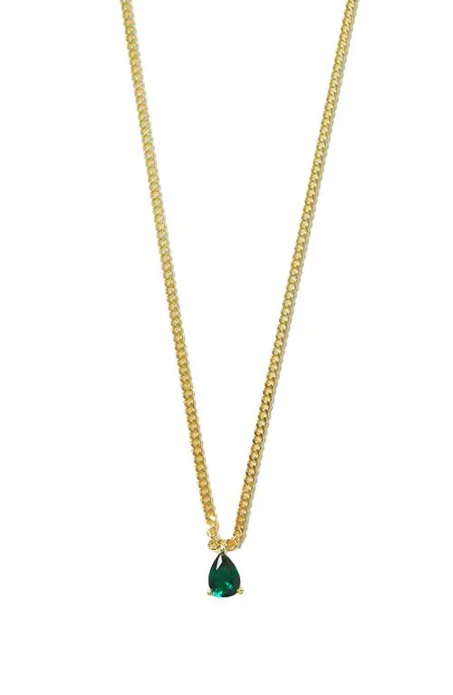 Argento Vivo Cubic Zirconia Pendant Necklace - Gold