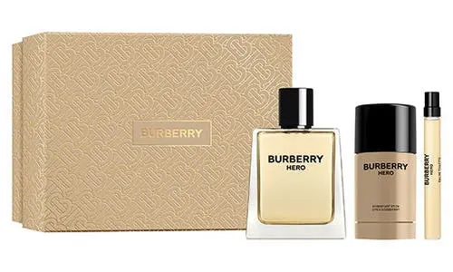 Burberry Hero Eau De Toilette Set Usd $198 Value