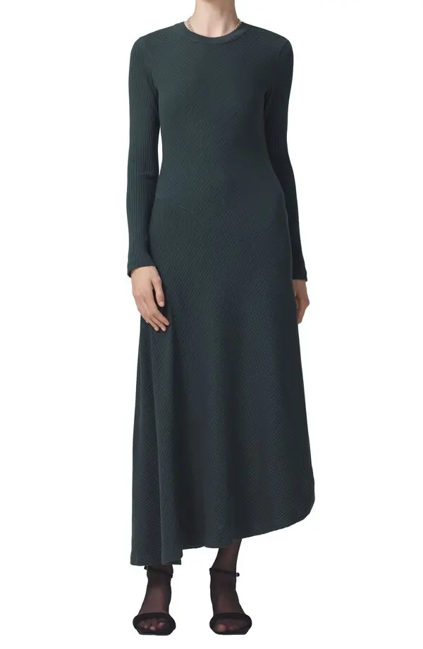Citizens Of Humanity Tanya Long Sleeve Rib Maxi Dress In Subvert - 61% Off  | Editorialist