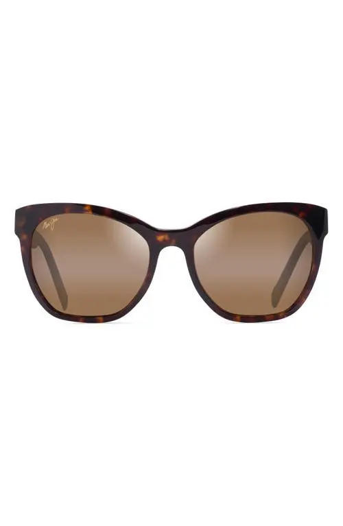 Maui Jim Alulu 56mm Polarized Cat Eye Sunglasses - Brown