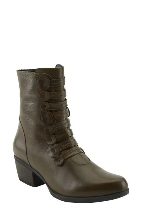 SPRING STEP SHOES Garibaldi Ankle Booties - Olive Green