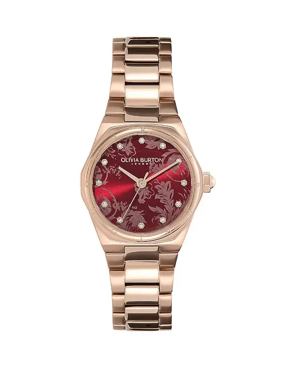 OLIVIA BURTON Sports Luxe Mini Watch, 28mm - Red/rose Gold