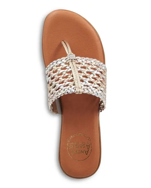 Andre Assous Woven Thong Sandals