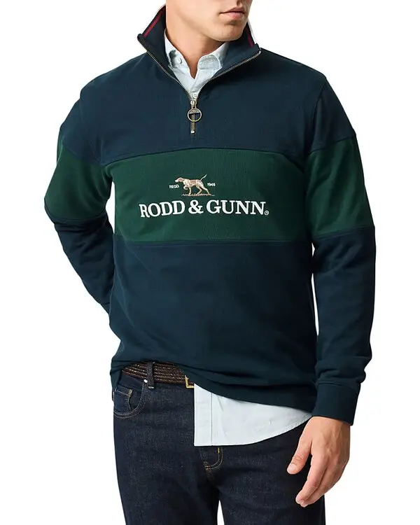 Rodd & Gunn Rodd And Gunn Forester Peak Quarter Zip Sweatshirt - Eclipse
